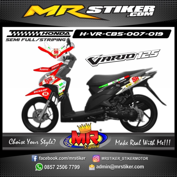 Stiker motor decal Vario CBS Race 2 - stiker motor premium| striping ...
