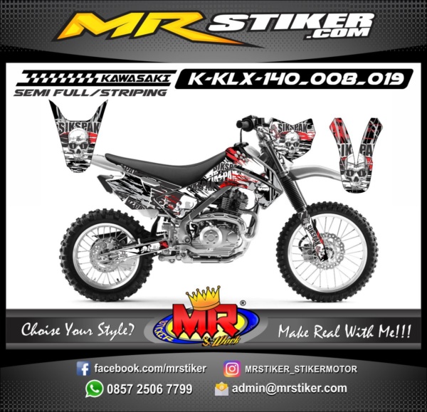 Stiker motor decal KLX 140 SIKSPAK - stiker motor premium| striping ...