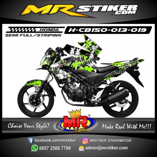 Stiker motor decal CB 150 R Skull Sikspak - stiker motor premium ...