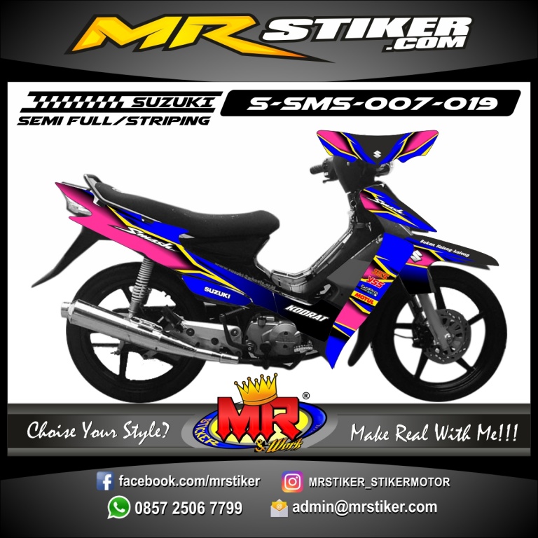 Stiker motor decal Smash Kodrat Gradation - stiker motor premium ...