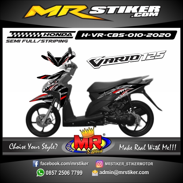 Stiker motor decal Honda Vario CBS Grafis Line Race ColorFul (FULLBODY ...