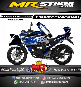 Stiker motor decal Yamaha Byson New Fullbody Silver Mate Line Grafis ...