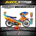 Stiker motor decal Yamaha Fiz R Shiny graphics Orange Blue Color ...