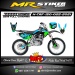 Stiker motor decal Honda CRF 150 Gray Blue Line Green Modify Tracker ...