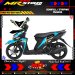 Stiker motor decal Yamaha Mio M3 Sky Blue Grafis Sporty Race Line ...