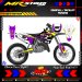 Stiker motor decal Yamaha YZ 125 X Purple Yellow Line Rockstar Edition ...
